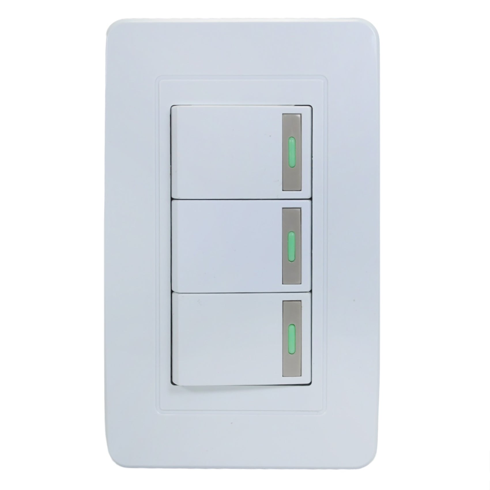 Placa Pinmarkt Capri 3 apagadores sencillos - La nueva eléctrica