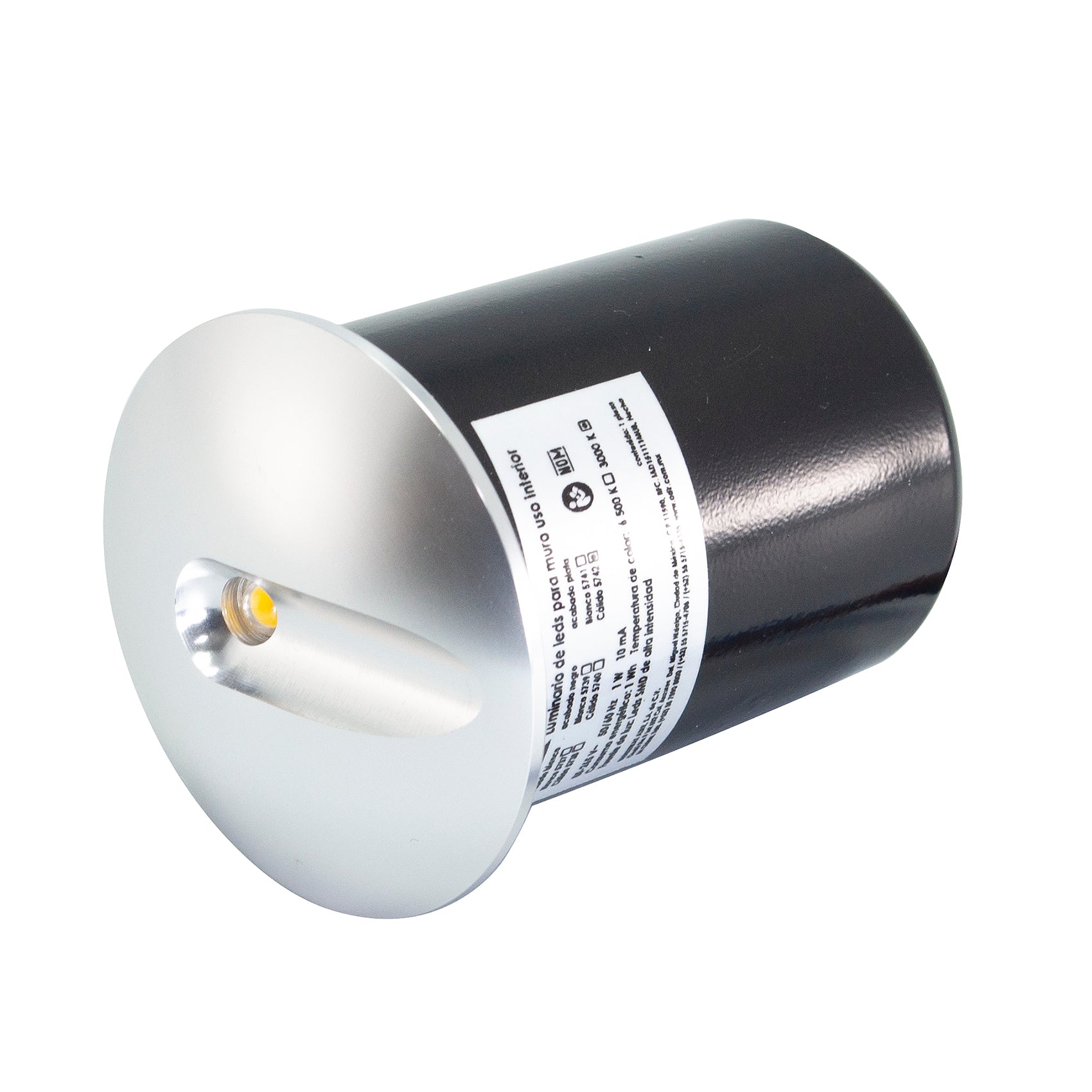 Empotrado Adir LED 1W escalera plata redondo cálido - La nueva eléctri