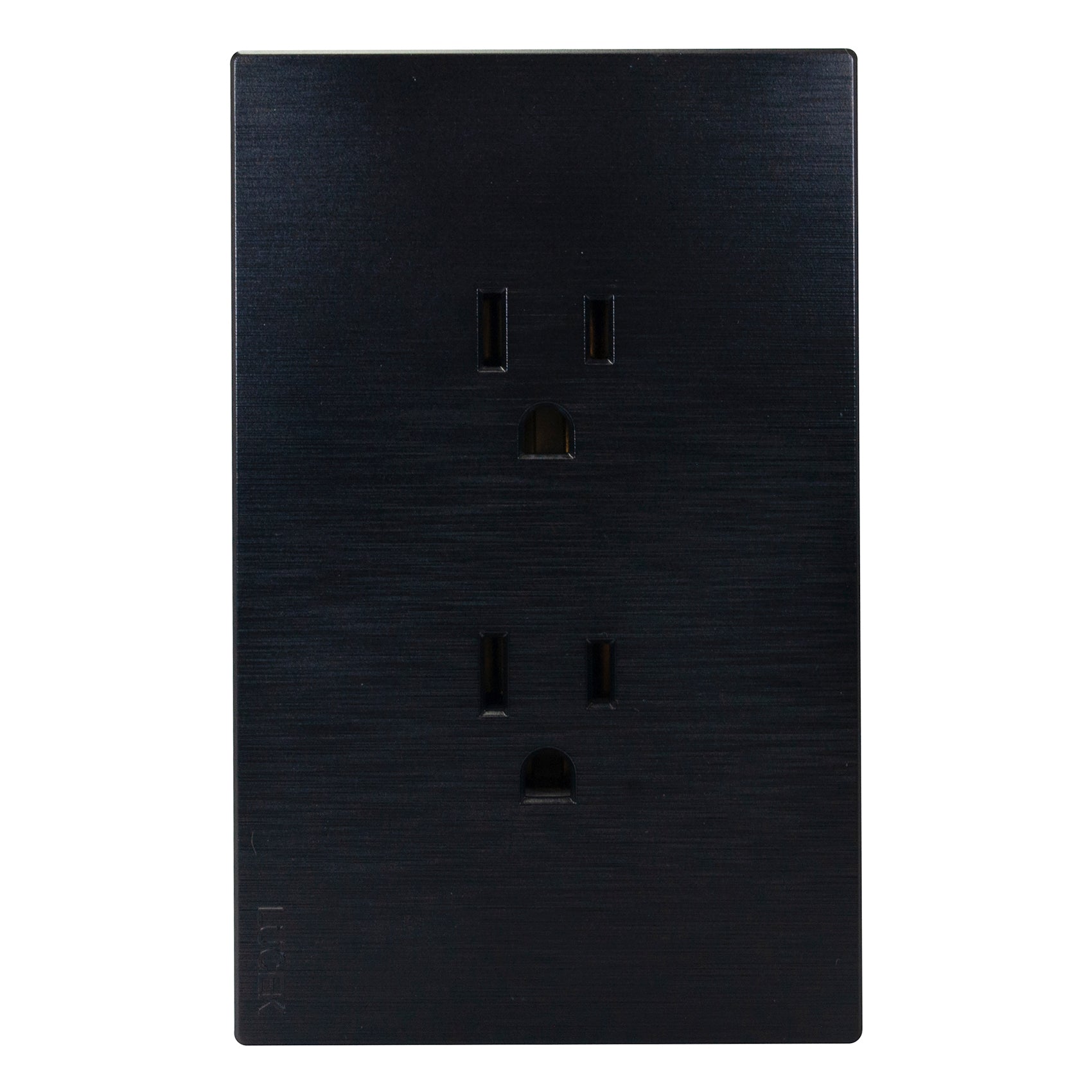 Placa lucek flat duplex negra - La nueva eléctrica