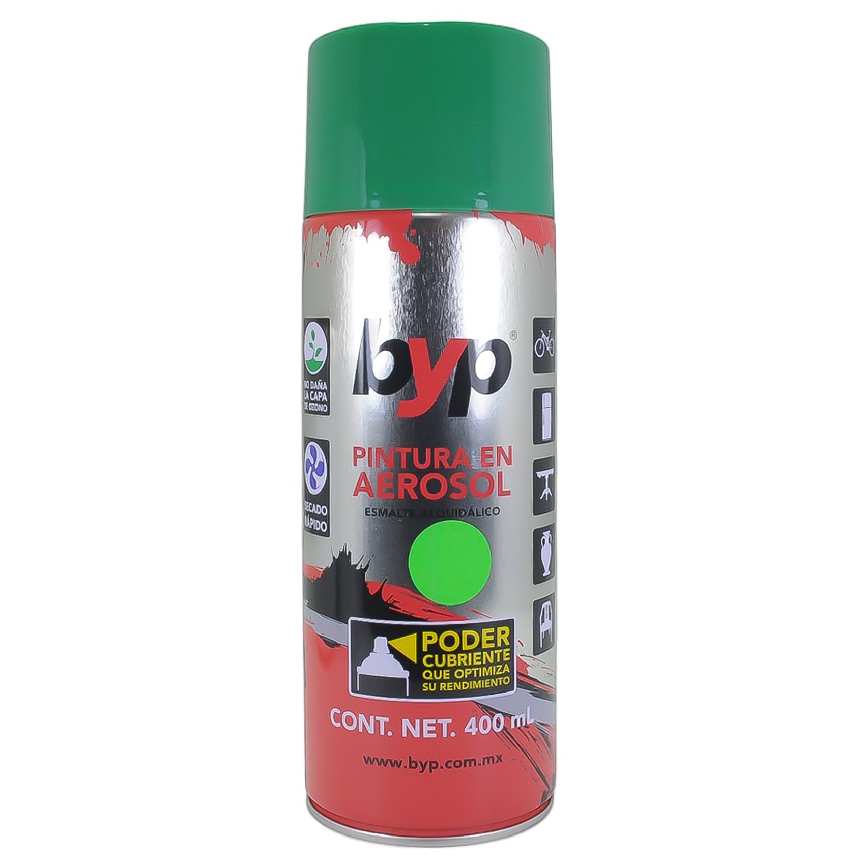 Aerosol BYP verde fluorescente - La nueva eléctrica