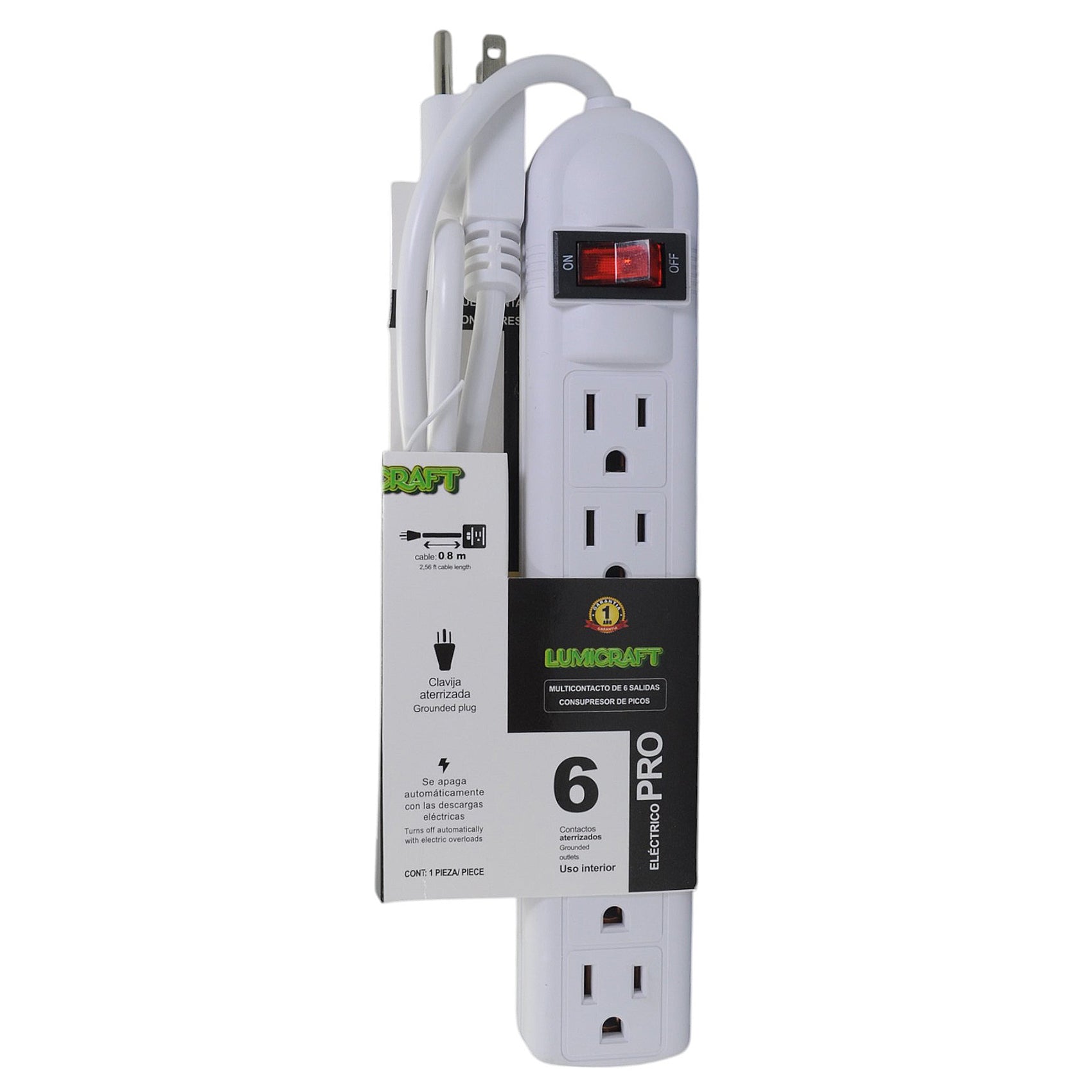 Multicontacto Lumicraft 6 contactos 80 cms - La nueva eléctrica