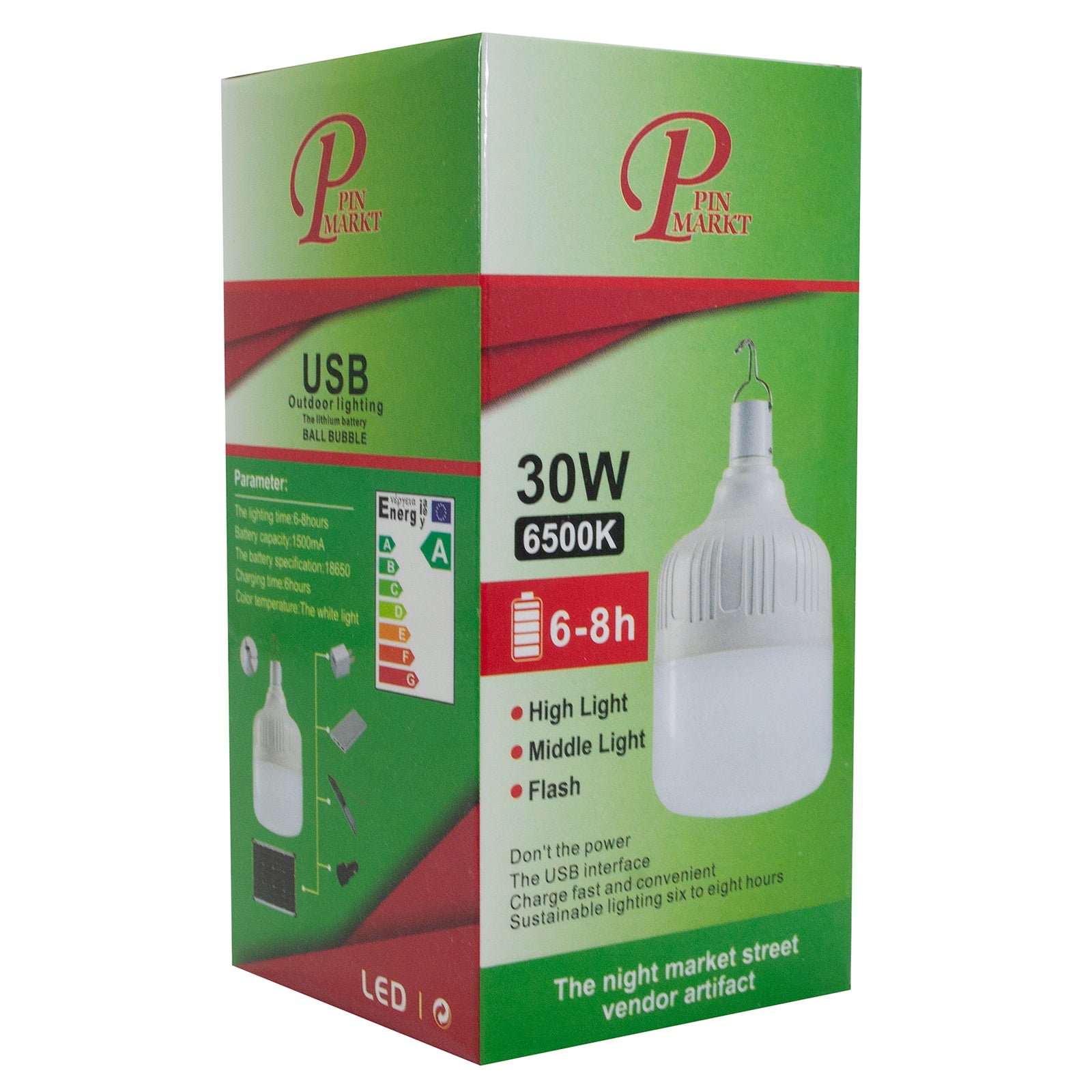 Foco Pinmarkt LED 30W recargable - La nueva eléctrica