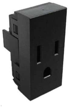 Contacto Leviton modular aterrizado negro - La nueva eléctrica