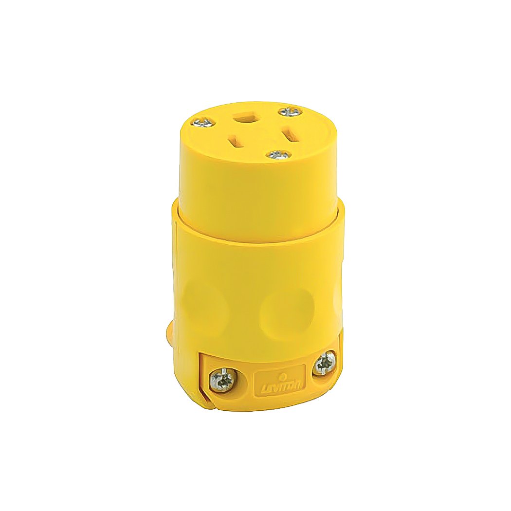 Conector Leviton PVC 3x15 amarillo 515CV - La nueva eléctrica