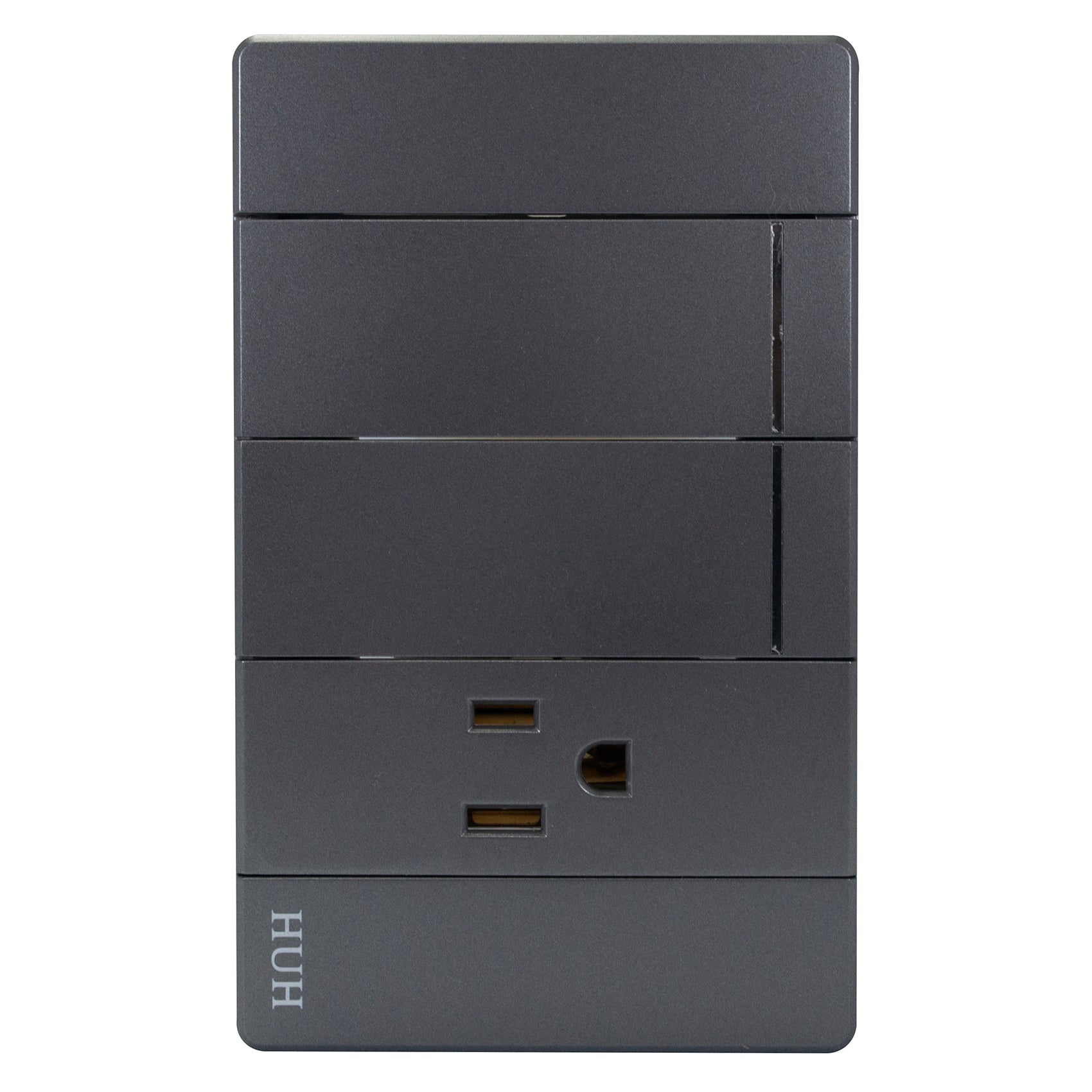 Placa HUH Oxford 2 apagadores y contacto - La nueva eléctrica