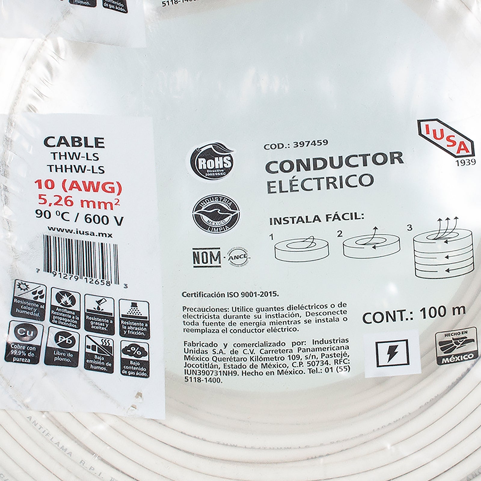 Cable IUSA calibre 10 blanco - La nueva eléctrica