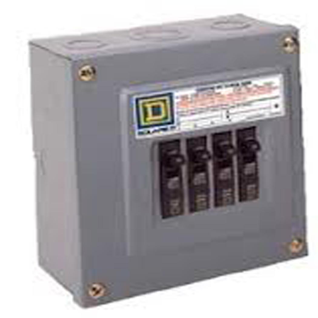 Centro de carga Square D 4 pastillas sobrepuestas - La nueva eléctrica